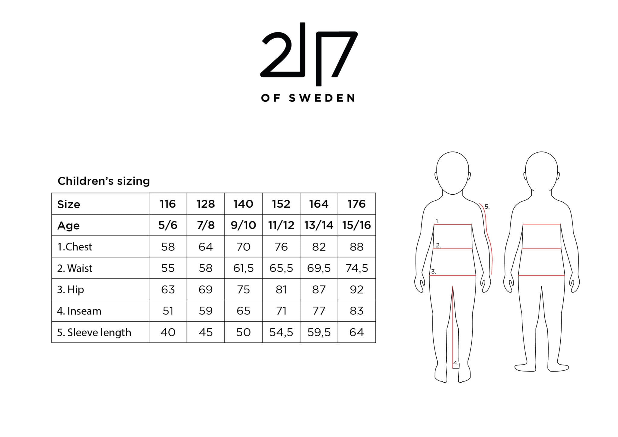Size Guide - 2117 of Sweden